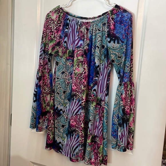 west loop | Tops | Colorful Bell Sleeve Tunic Top | Poshmark